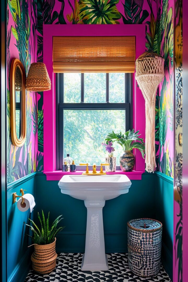 15+ Boho Powder Room Ideas That Wow with Style and Personality - H.M.G