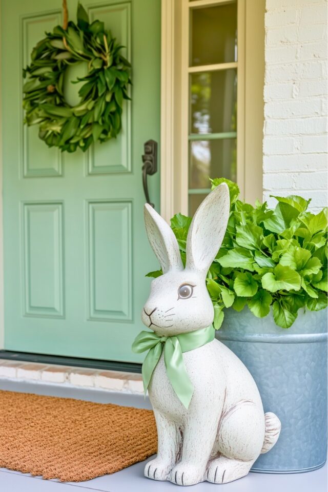 24 Charming Farmhouse Spring Porch Decor Ideas [Easter Updated] - H.M.G