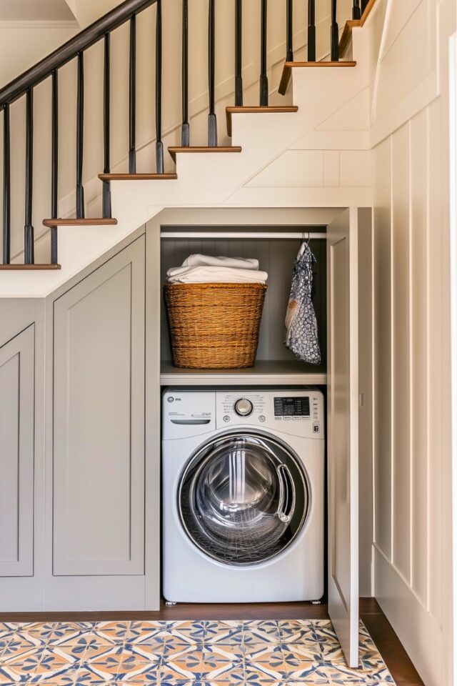 10+ Space-Saving Laundry Ideas Under the Stairs You Need to See - H.M.G