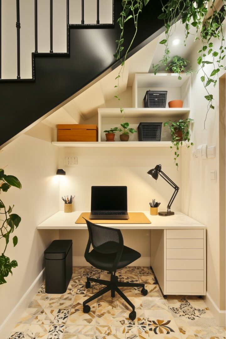 12 Inspiring Under-Stairs Study Space Ideas with Key Tips - H.M.G