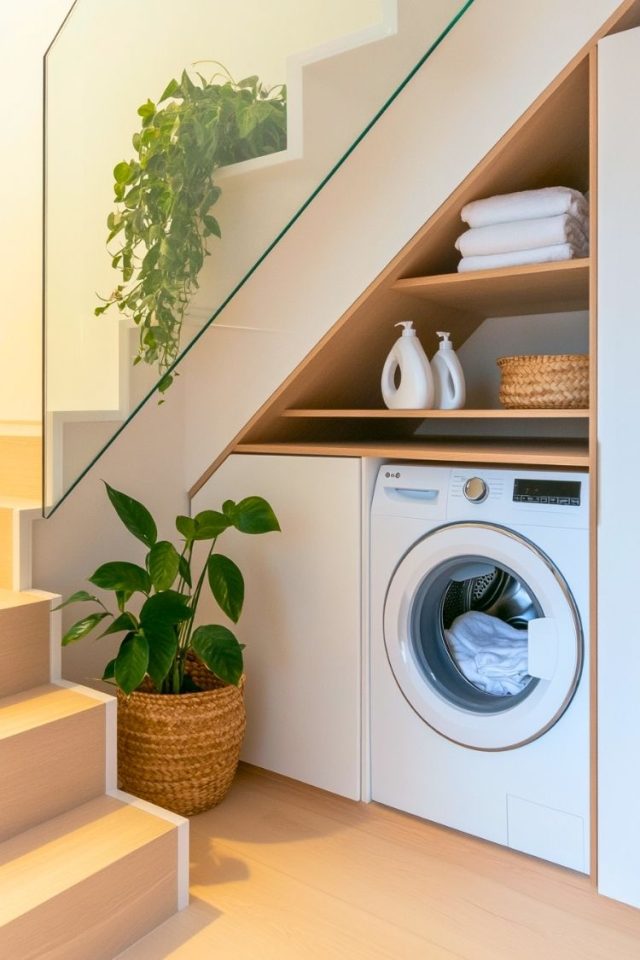 10+ Space-Saving Laundry Ideas Under the Stairs You Need to See - H.M.G