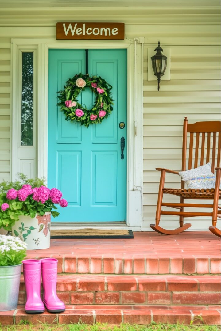 24 Charming Farmhouse Spring Porch Decor Ideas [Easter Updated] - H.M.G
