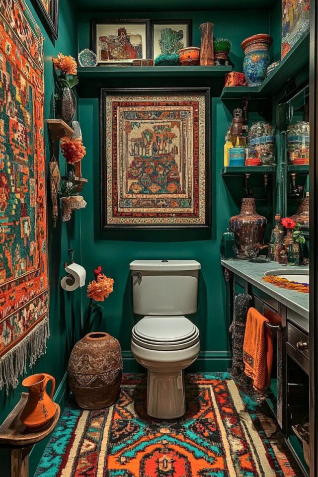 15+ Boho Powder Room Ideas That Wow with Style and Personality - H.M.G