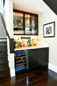 16 Under-Stairs Mini Bar & Coffee Station Ideas - H.M.G