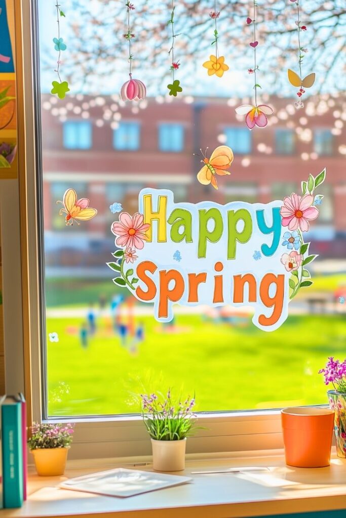 20 Adorable Spring Window Display Ideas for Schools [Easter Updated ...