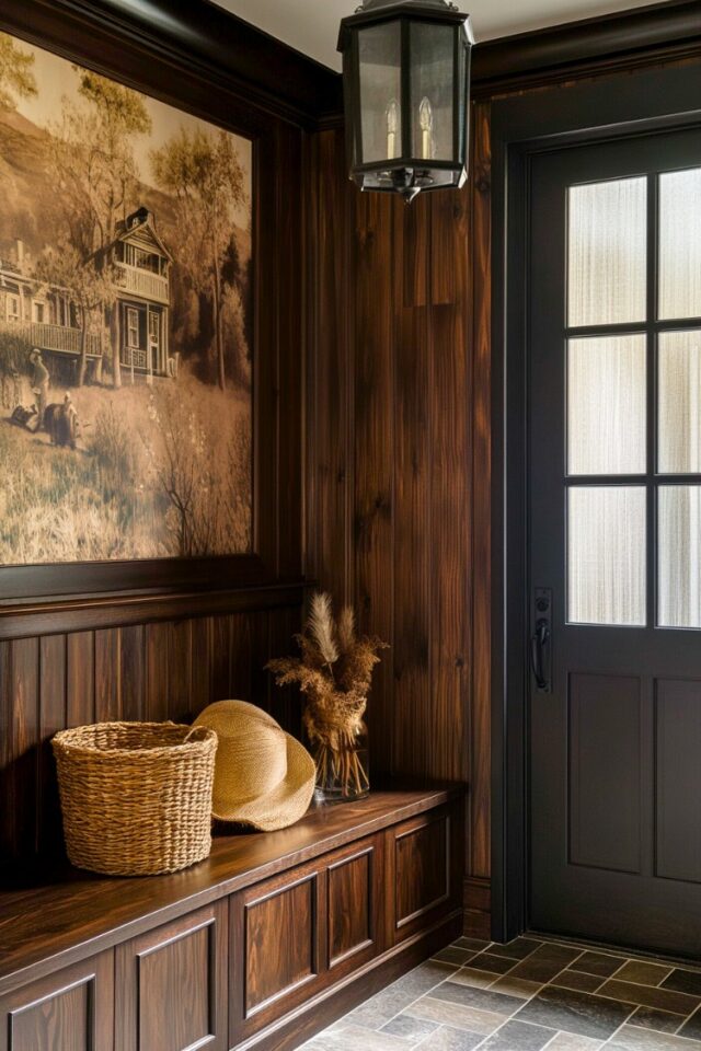 20 Charming Farmhouse Entryway Bench Decor Ideas - H.M.G