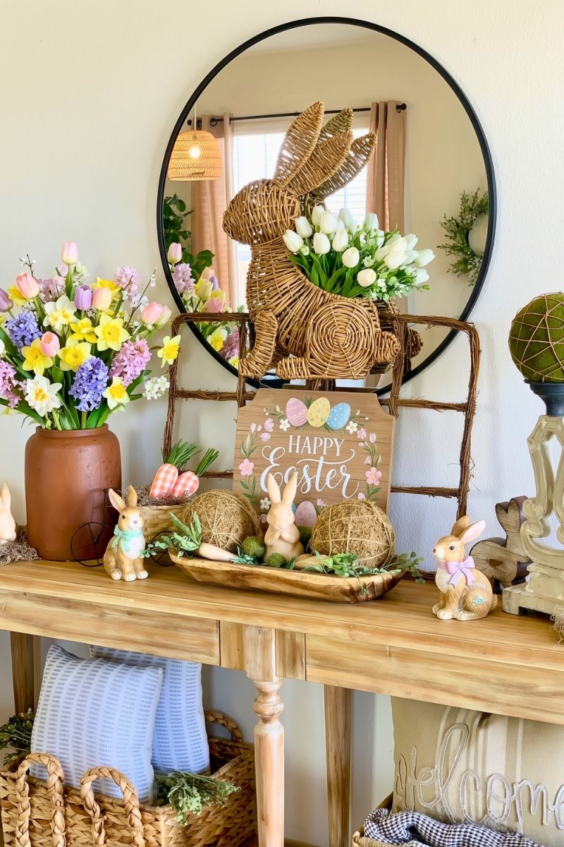 Inviting Easter Entryway Table Decor Ideas I Keep Coming Back To Every ...