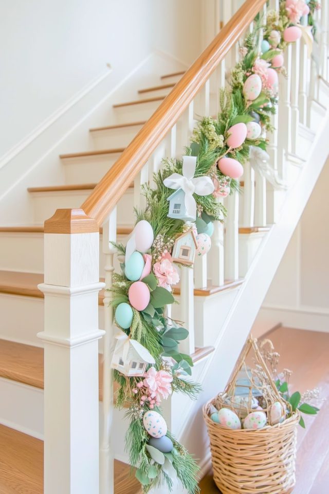 These Spring Easter Staircase Ideas Made Me Want To Redecorate Mine - H.M.G