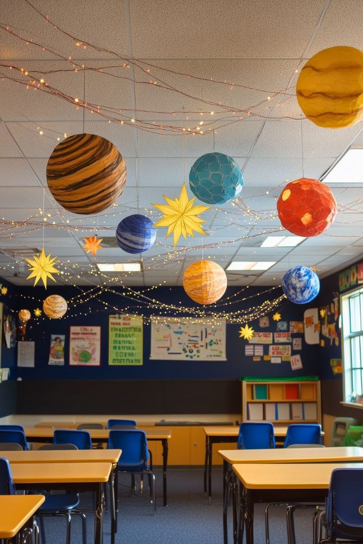Easy Ceiling-Hanging Decor Ideas To Make Classrooms Feel Magical - H.M.G