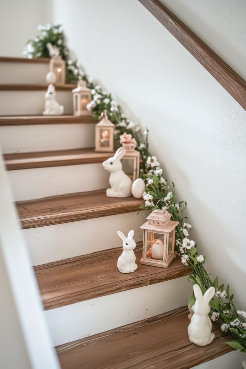 These Spring Easter Staircase Ideas Made Me Want To Redecorate Mine - H.M.G